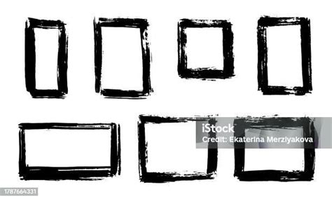 그런 지 사각형 프레임 세트 배너 휘장 로고 아이콘 라벨의 빈 모양 벡터 디너 텍스처 개체 그룹에 대한 스톡 벡터 아트 및 기타 이미지 Istock