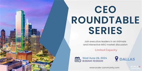 Scale Ceo Roundtable Series Healthcare Leaders Unite