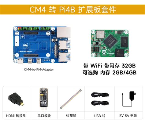 幸狐Core3566模组 Rockchip RK3566四核处理器 兼容树莓派CM4 不带WiFi 4GB内存 无闪存 Lite