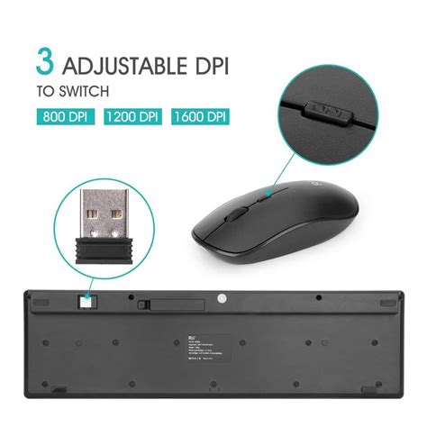 Rii Rk200 Full Size Wireless 2 4ghz Keyboard Mouse Combo Uk Layout Computers And Tech Parts