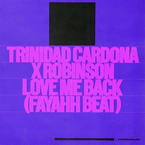 Trinidad Cardona Love Me Back Lyrics Genius Lyrics