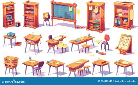 Interior Of A Classroom School Or College Furniture Student Desks