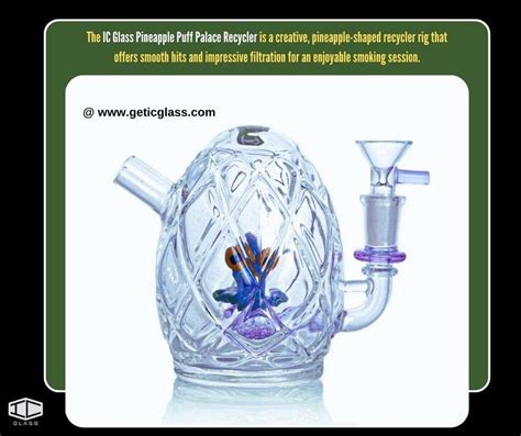 🍍💨 Ic Glass Pineapple Puff Palace Recycler 🍍💎 Cannabis Marketspace