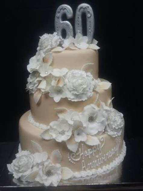 60th Wedding Anniversary Cake White Cake Raspberry Filling Raspberry Bc