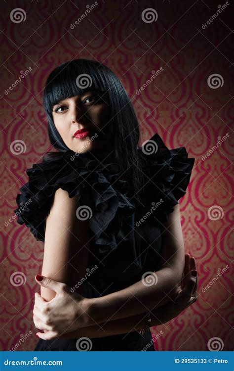 Beautiful Brunette Girl Glamour Portrait Stock Image Image Of