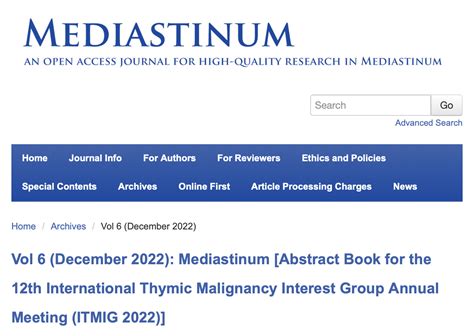 Itmig Abstract Book For Itmig2022 Now Available