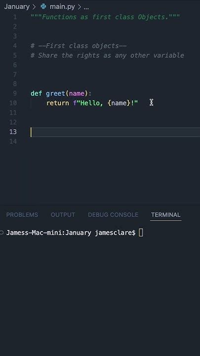 Python 3 Understanding Functions As First Class Objects Python3 Coding Programming Youtube