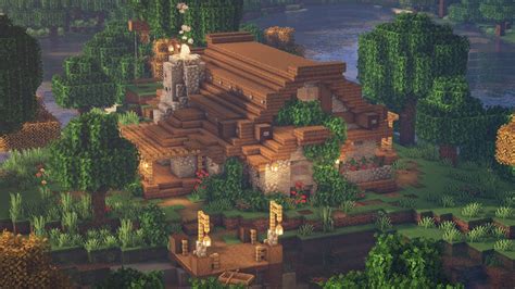 Minecraft Timelapse Cottage In The Woods Youtube