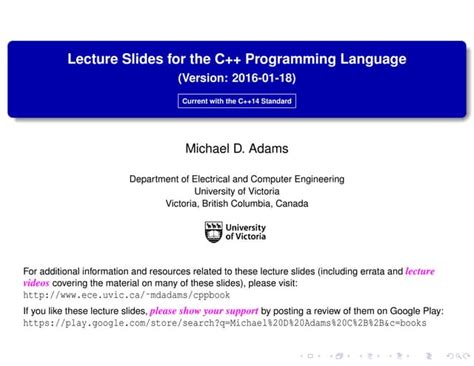Lectureslidesforthecprogramminglanguage 2016 01 18pdf