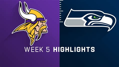 Minnesota Vikings Vs Seattle Seahawks Highlights Week 5