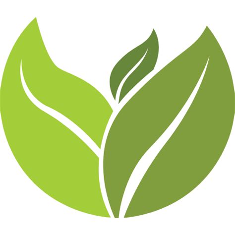黑色圆圈叶子矢量logologo图标素材 Logo神器