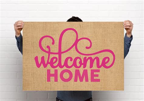 SVM CRAFT Burlap Welcome Banner 5 Amazon In Home Kitchen