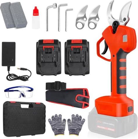 Secateur Electrique sans Fil Sécateur électrique mAh Batterie Professionnel Cisaille