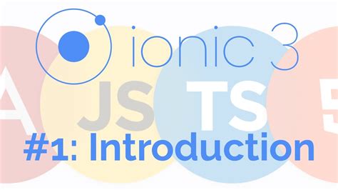 Learn Ionic 3 From Scratch Ionic 3 Tutorial 1 YouTube