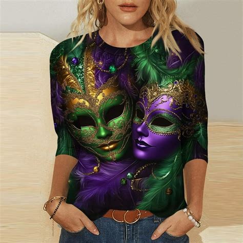Aloohaidyvio Mardi Gras Women Clothing Clearancewomens Plus Size Tops