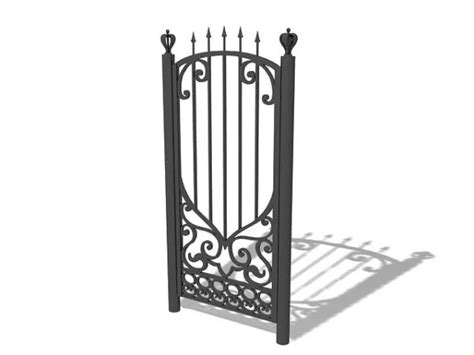 Wrought Iron Home Garden Gate Free 3d Model Max Vray Open3dModel