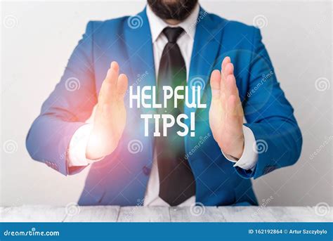 Word Writing Text Helpful Tips Business Concept For Advices Given To