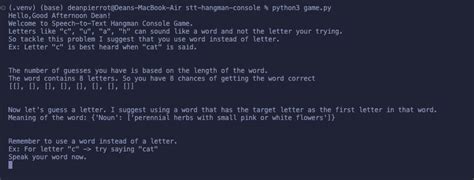 A Speech To Text Hangman Console Game In Python By Dean Pierrot Medium