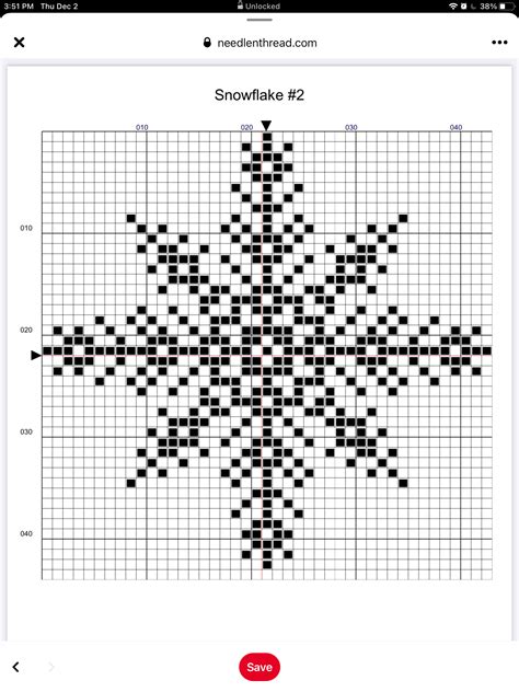 Snowflake Cross Stitch Pattern
