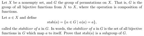 let x be a nonempty set and g the group of