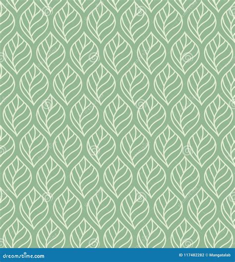 Geometric Leaves Vector Seamless Pattern Abstract Vector Texture Leaf Background Stock Vector