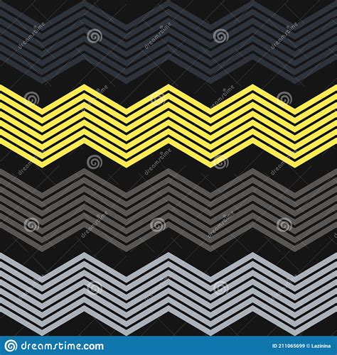Zigzag Mosaic With Geometric Shapes Seamless Pattern Design With Manual Hatching Textile
