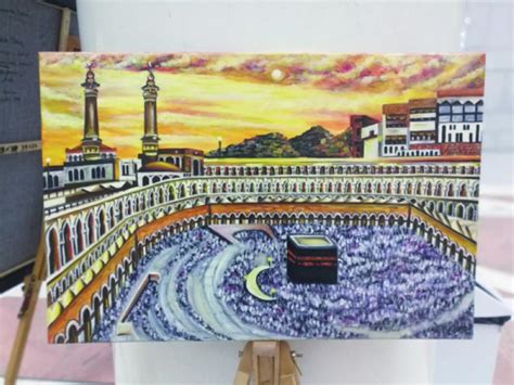 فنانة روسية تفرد الحرم المكي أجبرني على رسمه صحيفة مكة