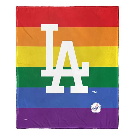 Mlb Los Angeles Dodgers Pride Series Silk Touch Throw Blanket