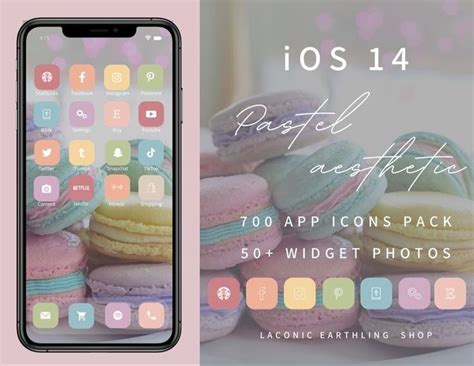 IOS Pastel Aesthetic App Icons Pack LaconicEarthlingShop App Icon Pastel Aesthetic