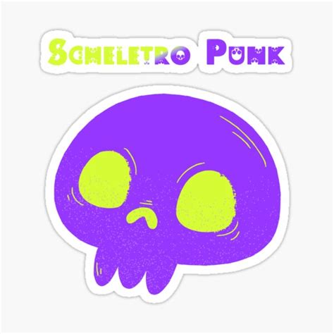 Scheletro Punk Sticker For Sale By Nivab Redbubble