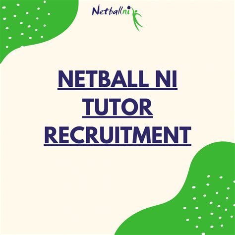 Netball Ni Tutor Recruitment Netball Northern Ireland