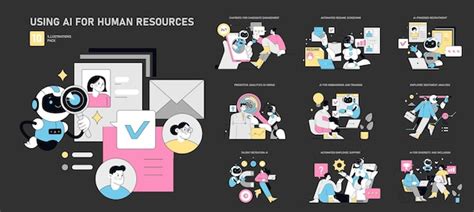 Premium Vector Ai Revolution In Hr Set Innovative Recruitment Resume Filtering And Employee