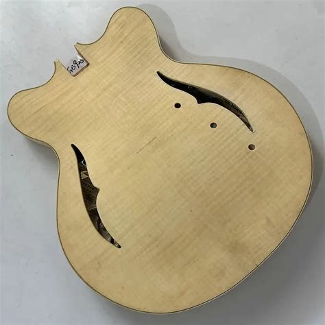 Double Cutaway Semi Hollow Jazz Guitar Body With Tiger Maple Reverb