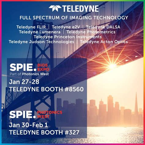Teledyne Showcases New Imaging Technology At Phonticswest And Spiebios Teledyne Judson