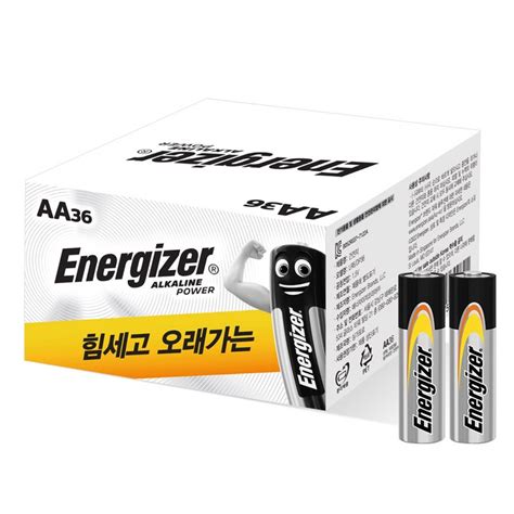에너자이저 알카라인 Aa 건전지 36개 1세트 깔깔여행