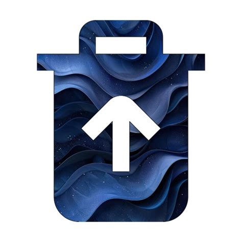 Premium Photo Photo Icons Trash Restore Alt Blue Gradient Background Style Design