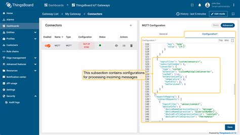 MQTT Connector Configuration ThingsBoard IoT Gateway