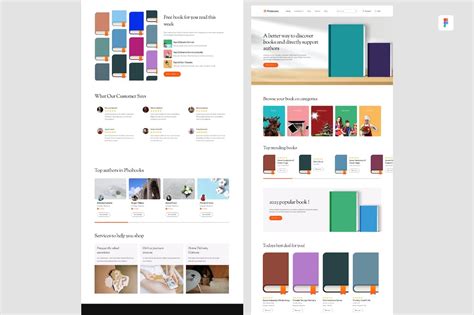 Book Store Ui Template Templates Bookstore Mockup Templates