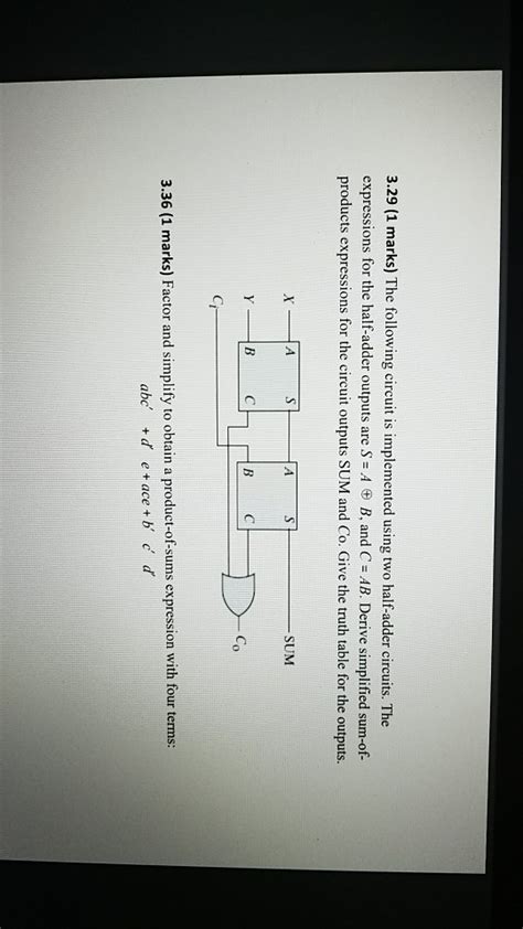 Solved Marks The Following Circuit Is Implemented Chegg Com