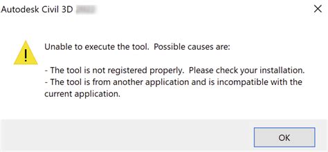 Unable To Execute The Tool When Clicking Any Tool In The Tool
