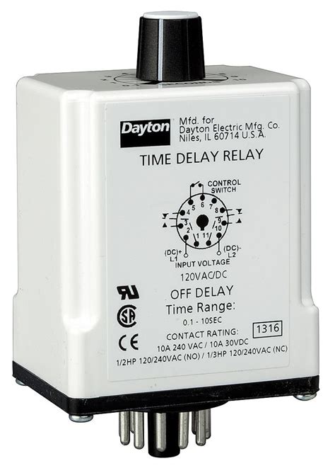 Time Delay Relay 120vac Dc 10a Dpdt Industrial And Scientific