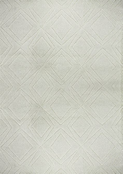 Turkish Shag Collection Modern Area Rug 7 8 X 10 1 In Ivory And