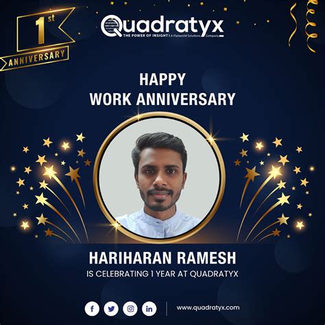 Hariharan Ramesh On Linkedin One Year At Quadratyx 💛😁