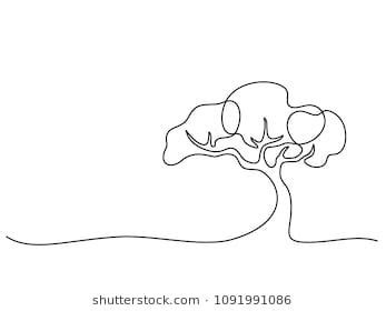 גלו רעיונות של Tree line drawing ציור בקו אחד קעקוע עץ ציור ועוד