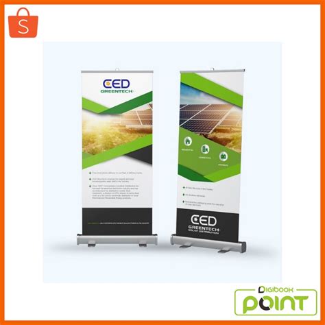 Jual Paket Roll Up Banner Ukuran 80 X 200 Cm Alumunium Bahan Flexy