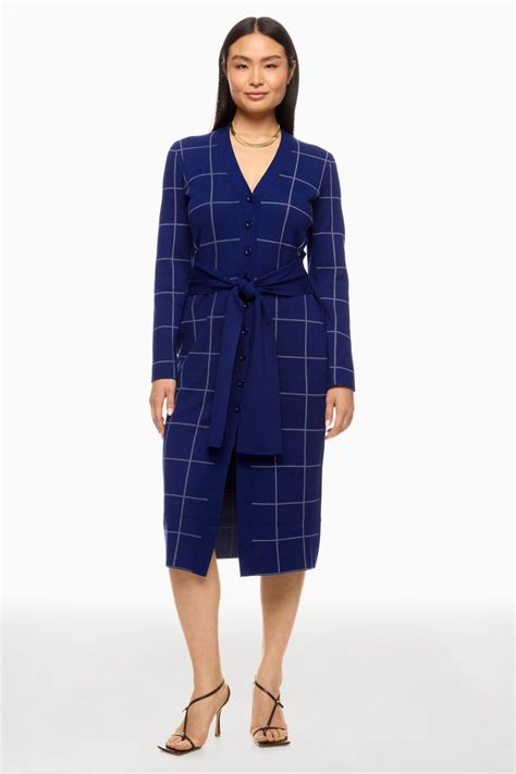 Windowpane Cardigan Dress By Toccin X Rtr Rent The Runway