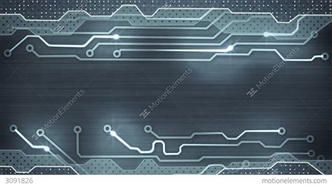 Grey Circuit Board Loopable Background Stock Animation 3091826