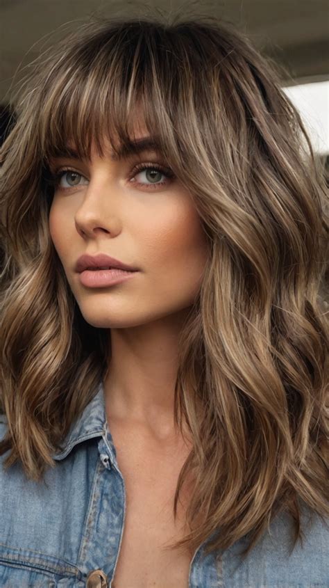 Medium Length Gray Hairstyles With Bangs Medium Length Hair With