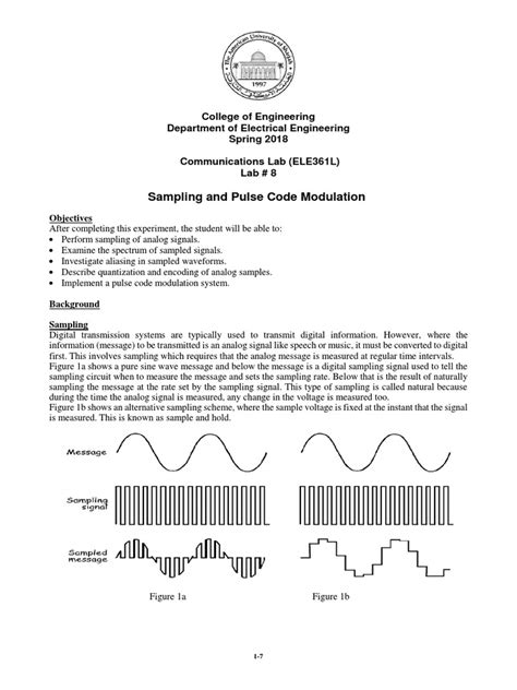 Lab 8 Pdf Sampling Signal Processing Digital Signal