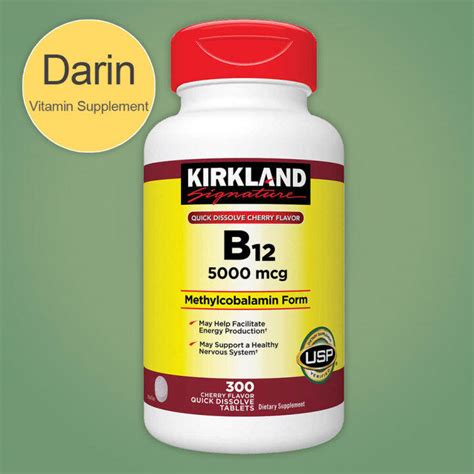 Kirkland Signature Quick Dissolve B 12 5000 Mcg 300 Tablets Lazada